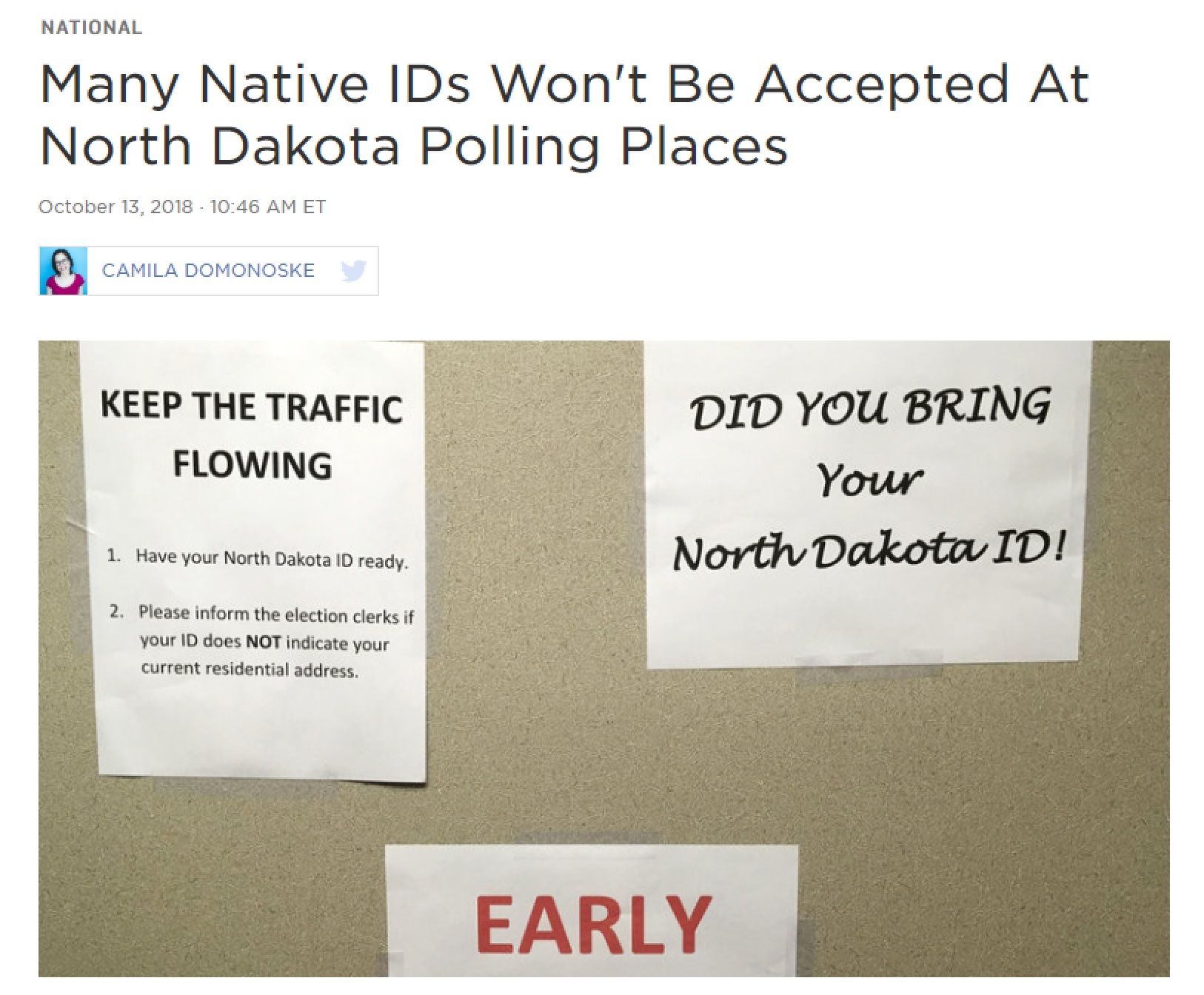 North Dakota Voter ID Law Upheld by SCOTUS - North Dakota Native Vote